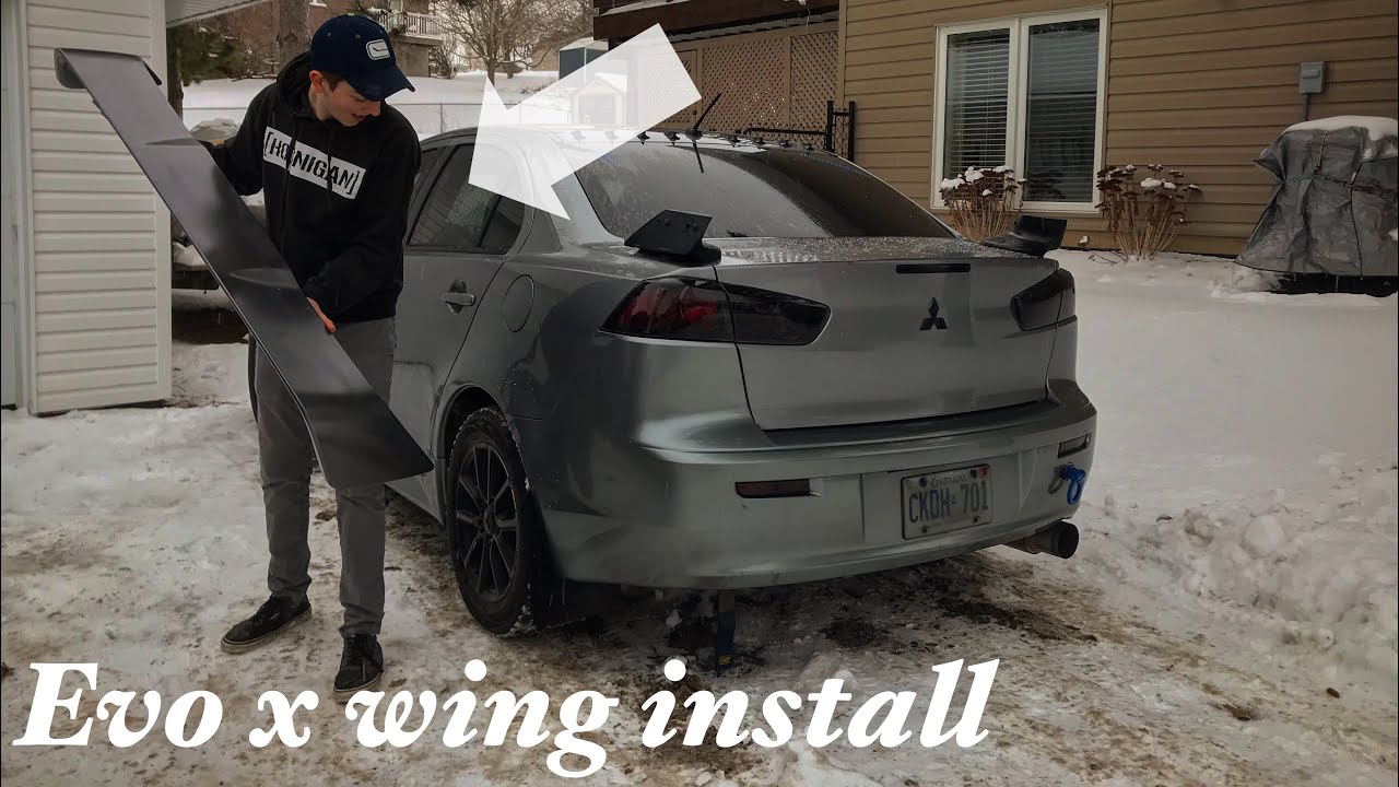 EVO X Wing on lancer (prime and paint) - YouTube