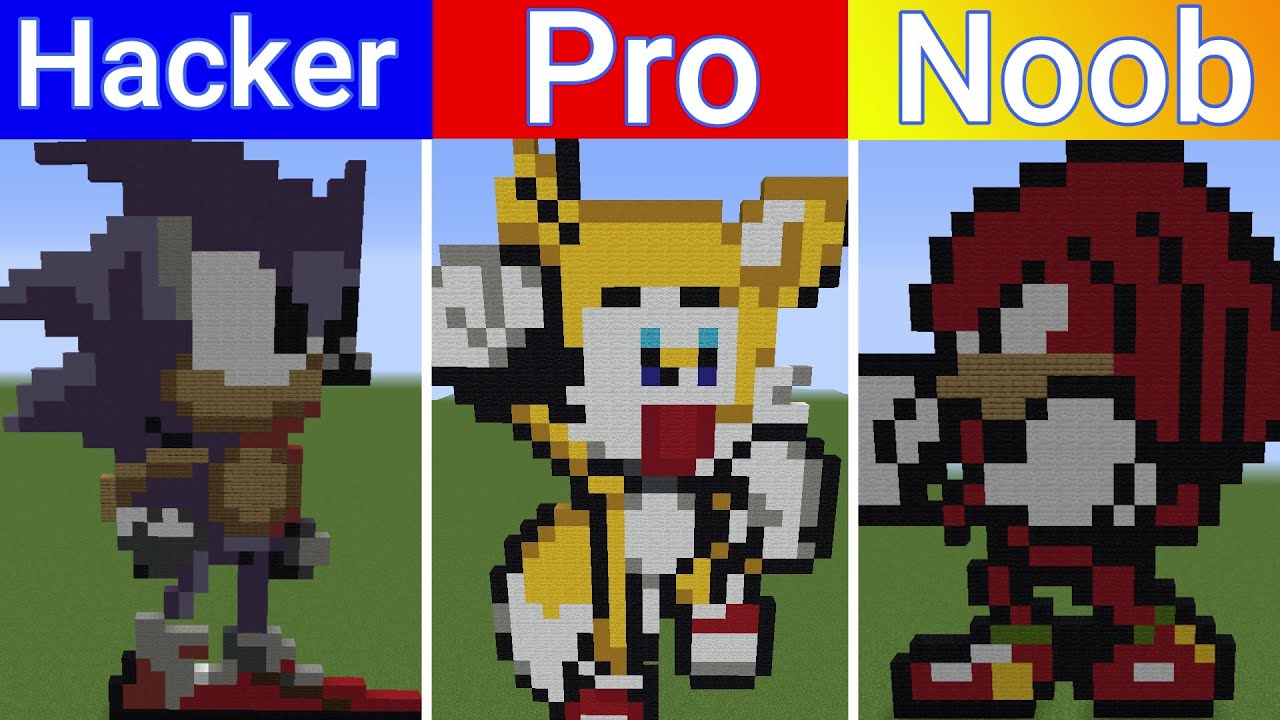 How To Build Sonic Characters In Minecraft - YouTube