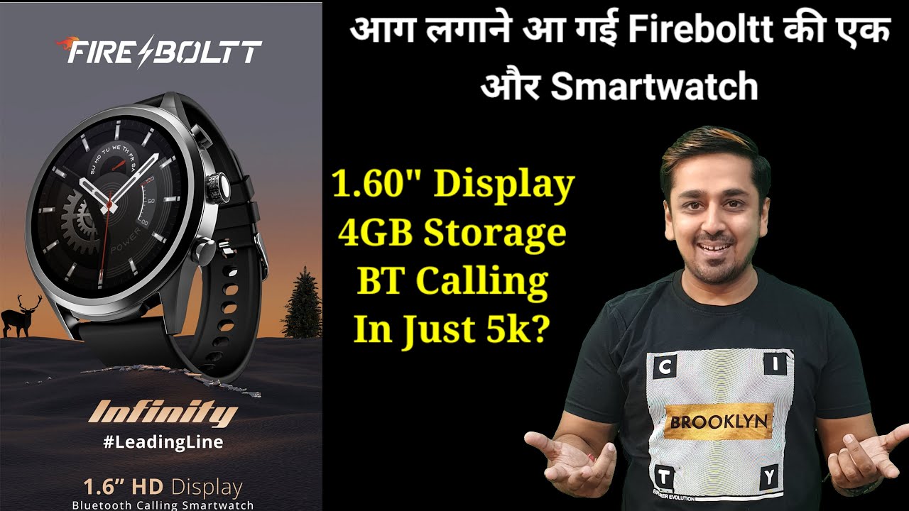 Fireboltt Infinity. 1.6" HD Display + 4GB Storage + BT Calling ...