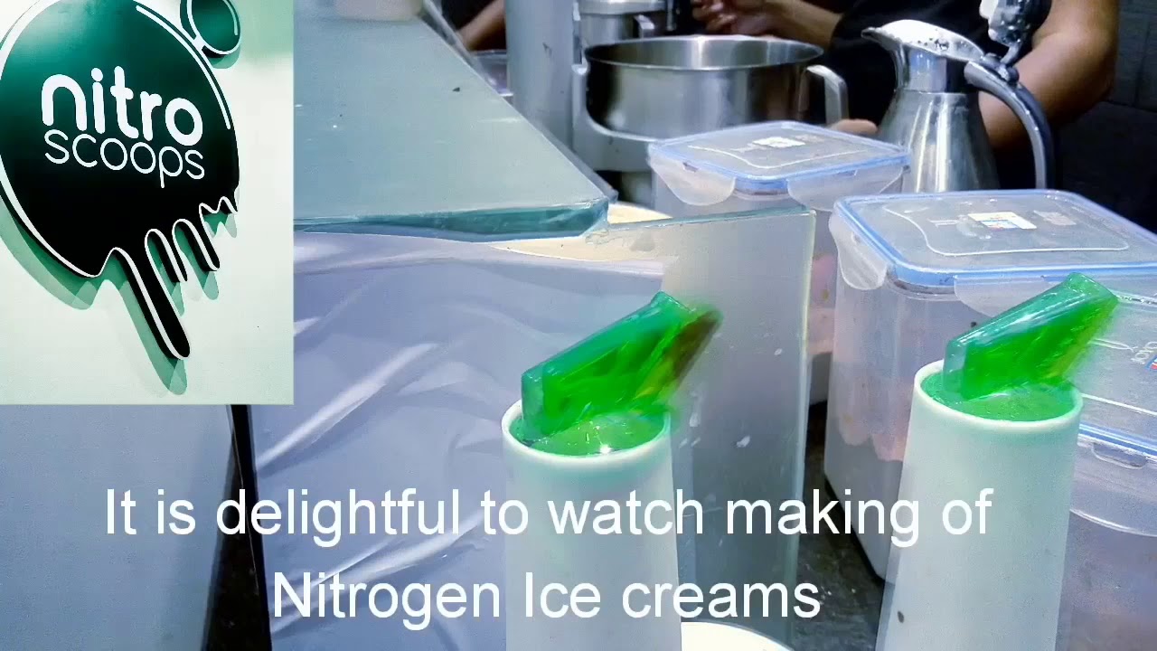 Nitro Scoops|New nitrogen ice cream unit| Trivandrum - YouTube