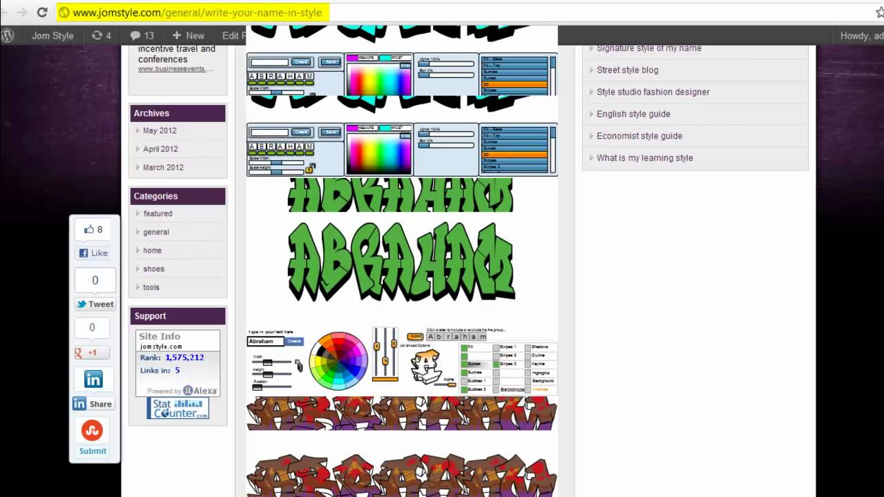 Write your name in style - YouTube