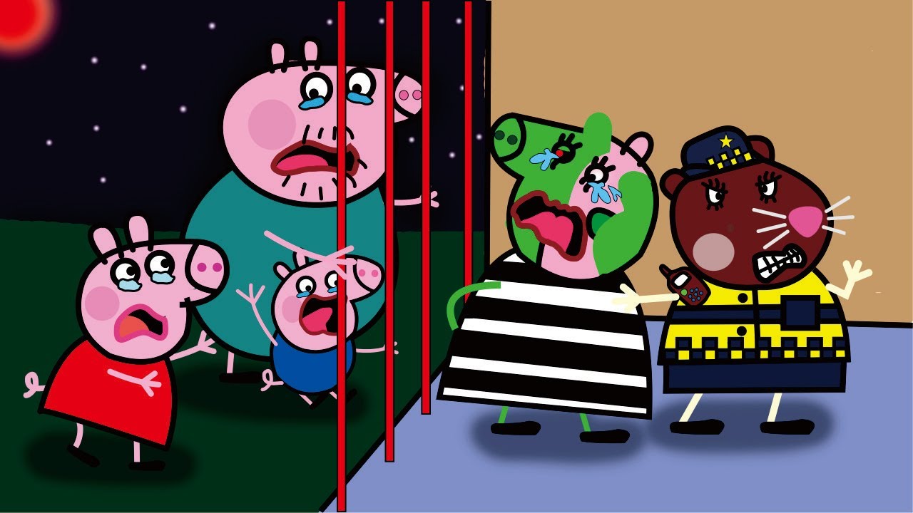 Zombie Apocalypse in Prison: Peppa and George Infected | Peppa Pig ...