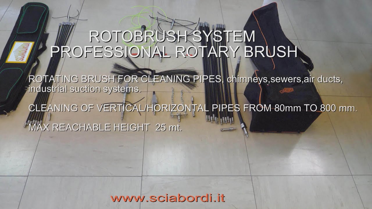 PROFESSIONAL ROTATING BRUSH FOR CLEANING CHIMNEY WOOD AND PELLET ...