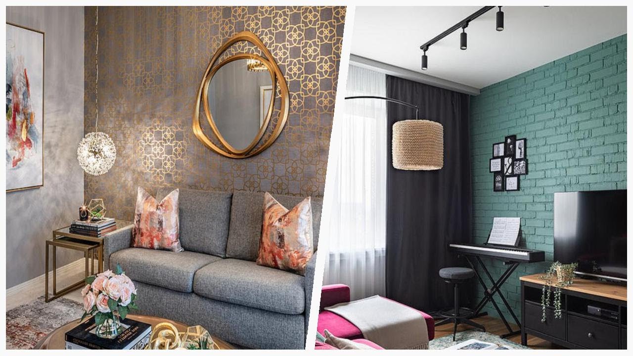 75 Small Wallpaper Living Room Design Ideas You'll Love 🔴 - YouTube