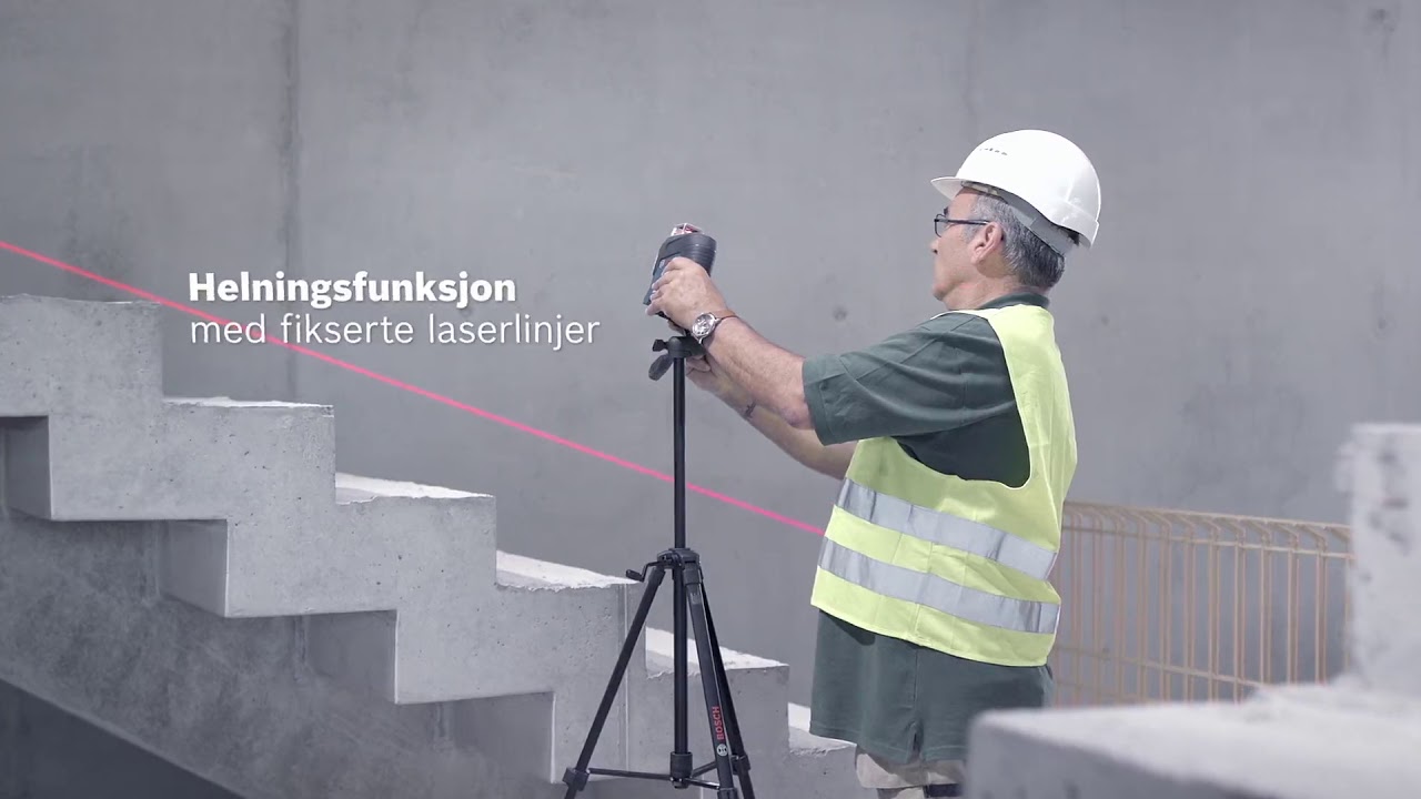 Hvordan bruke linjelaser - Bosch Linjelaser GLL 3-80 CG - YouTube