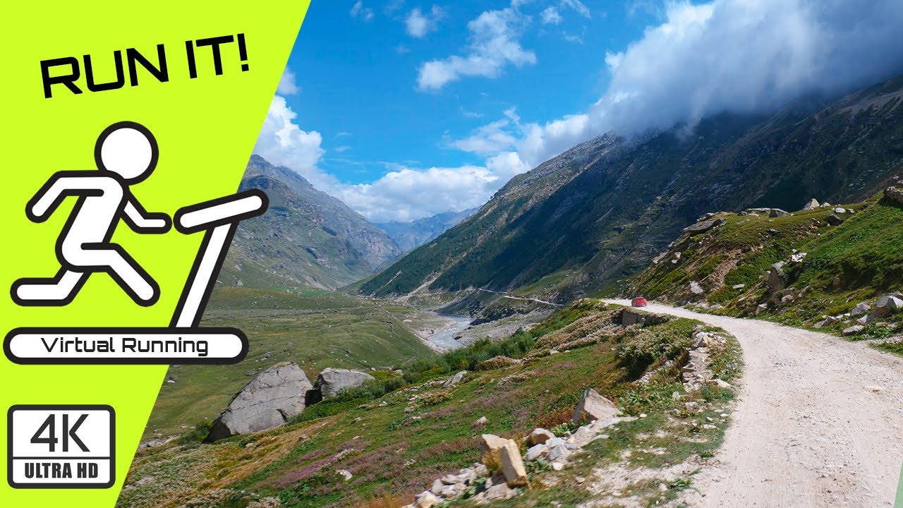 🏃 RUN IT! MOUNTAIN ROAD RUN. RIVERBANK | Treadmill Virtual Run - YouTube