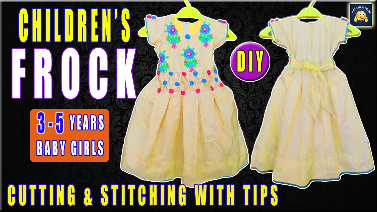 CHILDREN'S FROCK NEW MODEL | CUTTING & MAKING OF FROCK | DIY BOX TYPE ...