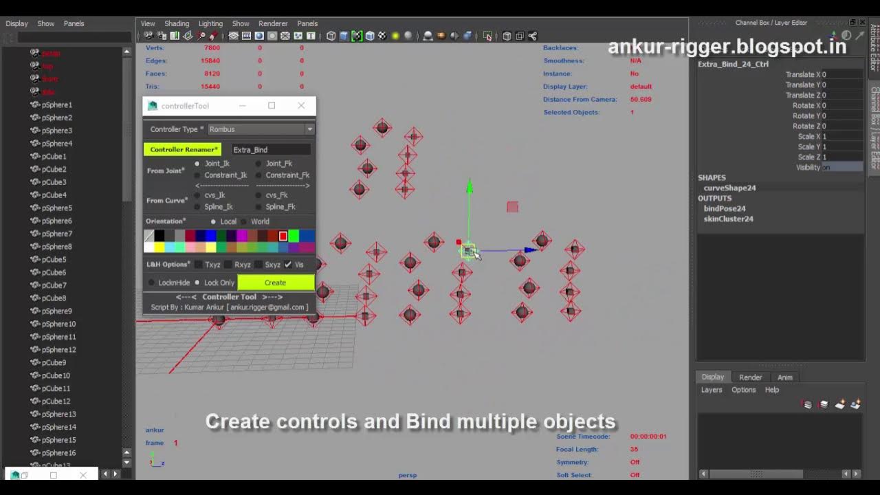Maya Python Controller Builder Tool Demo - YouTube