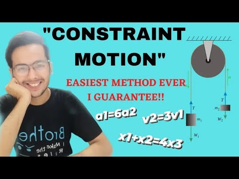 CONCEPT 4-"CONSTRAINT MOTION"|CONSTRAINT RELATION |BLOCK PULLEY SYSTEM ...