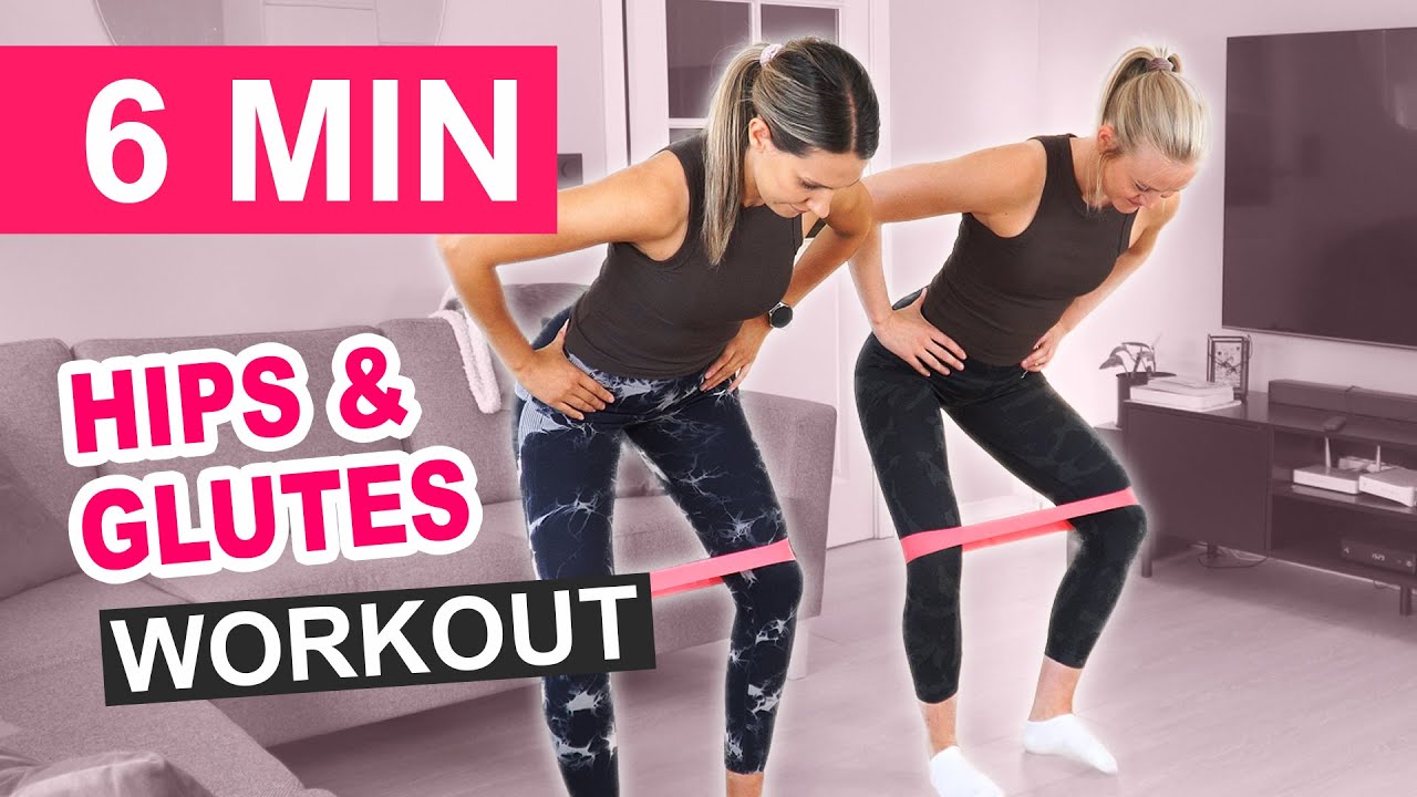 6 min STANDING GLUTE Workout at Home (Mini Bands) - YouTube