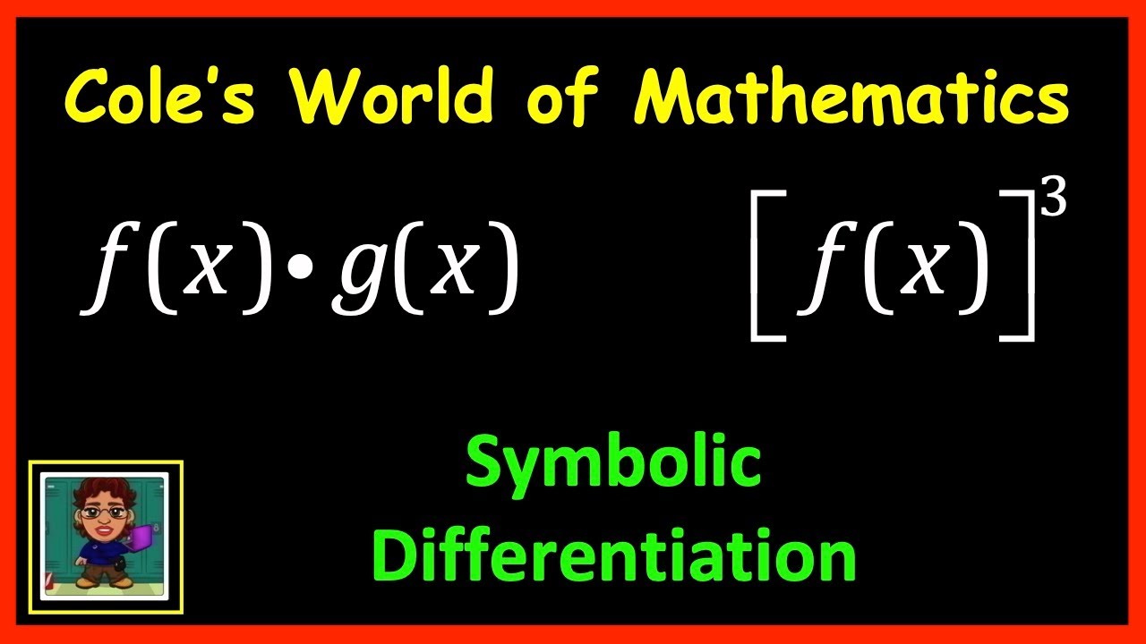 Symbolic Differentiation Examples In Calculus 1 Youtube