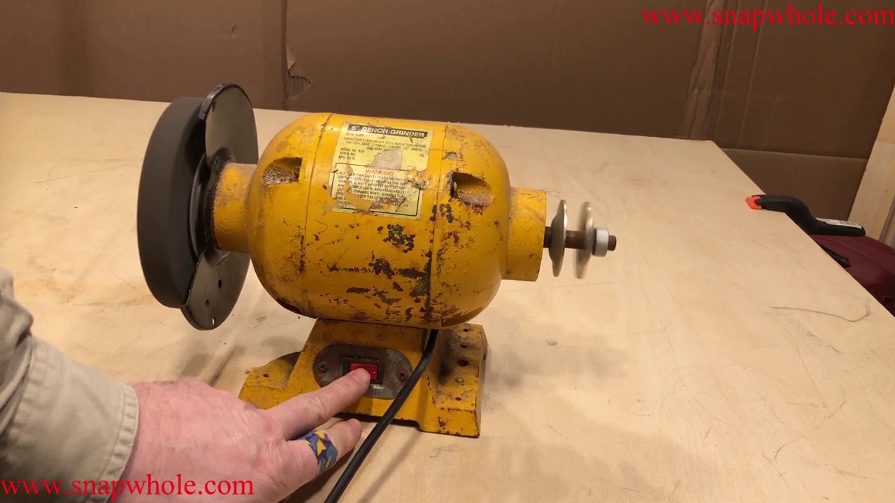 Harbor Freight 20 Years Old Bench Grinder Overview - YouTube