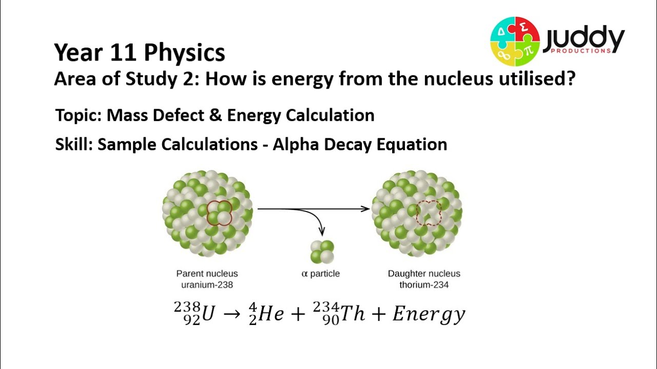 Mass Defect & Energy calculation - Alpha Decay - YouTube