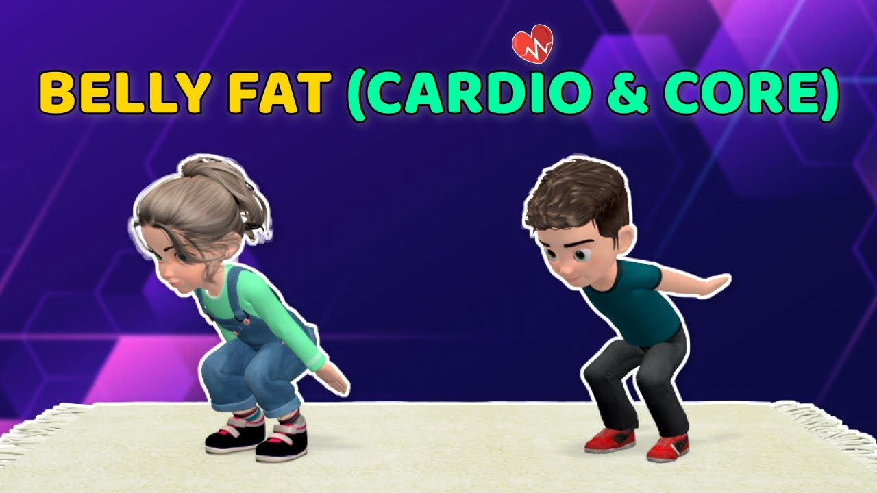 BELLY FAT WORKOUT FOR KIDS – CARDIO & CORE EXERCISES - YouTube