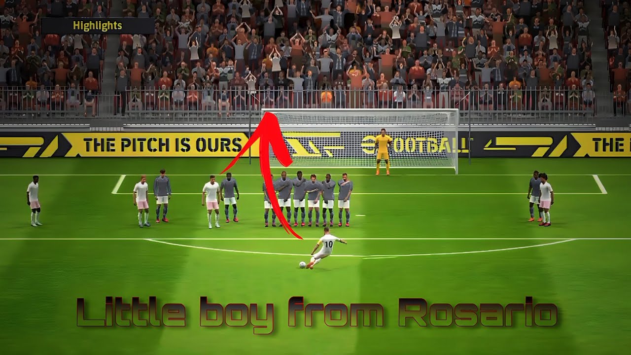 leo messi free kick with legendary commentary in efootball 23, The ...
