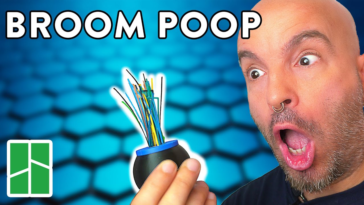 Making a Broom Out of Poop Lines to clean your printer | Bambu Lab P1P ...