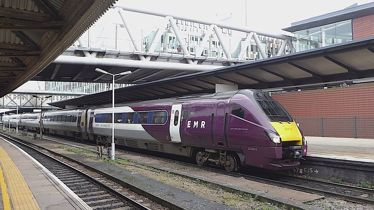 EMR Class 222 departs Nottingham (11/1/22) - YouTube