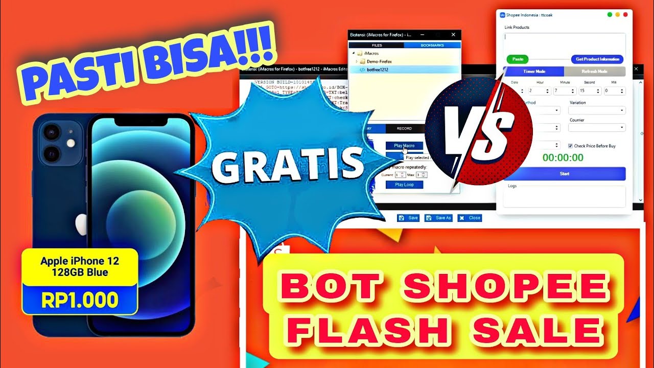 BOT SHOPEE FLASH SALE TERBARU AUTOBUY GRATIS - YouTube