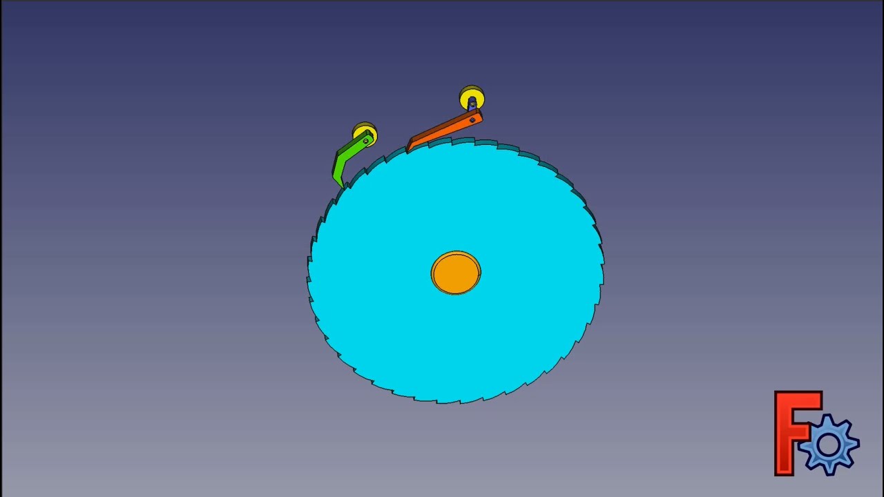 FreeCAD Tutorial (Assembly4) - Assembly 4 Animation, Ratchet Mechanism - YouTube