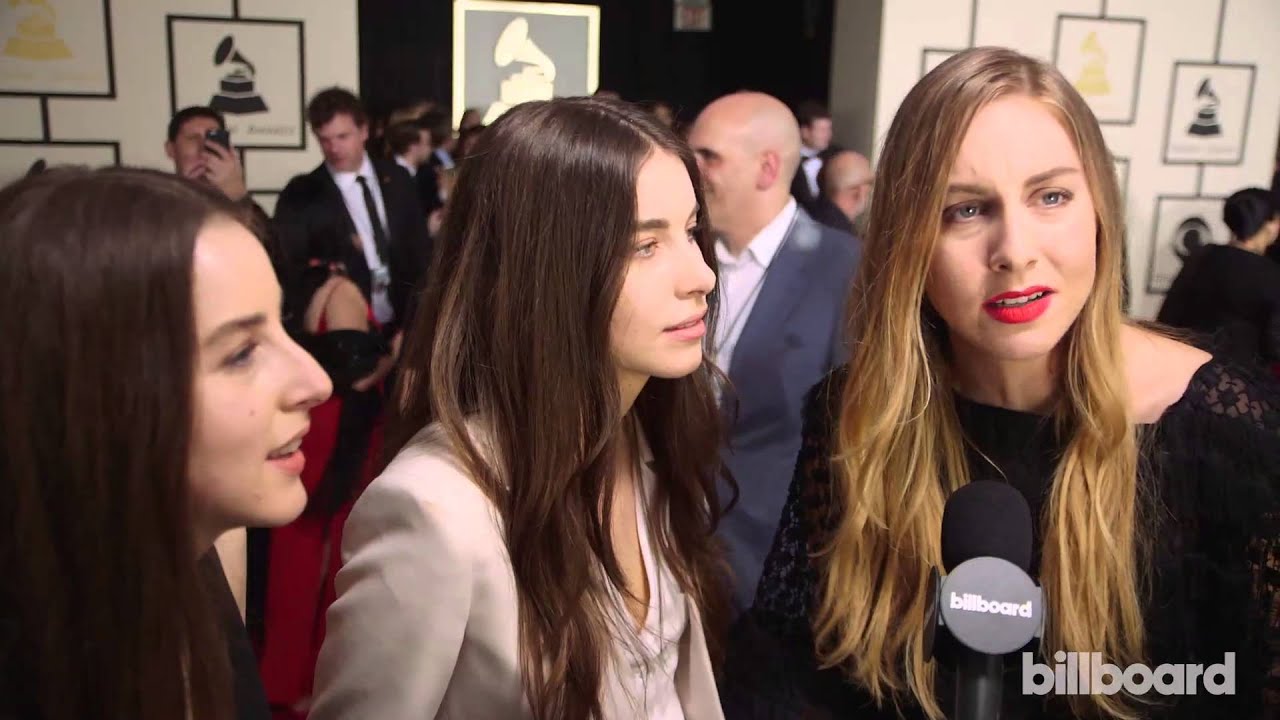 Haim: The 2015 GRAMMYs Red Carpet - YouTube
