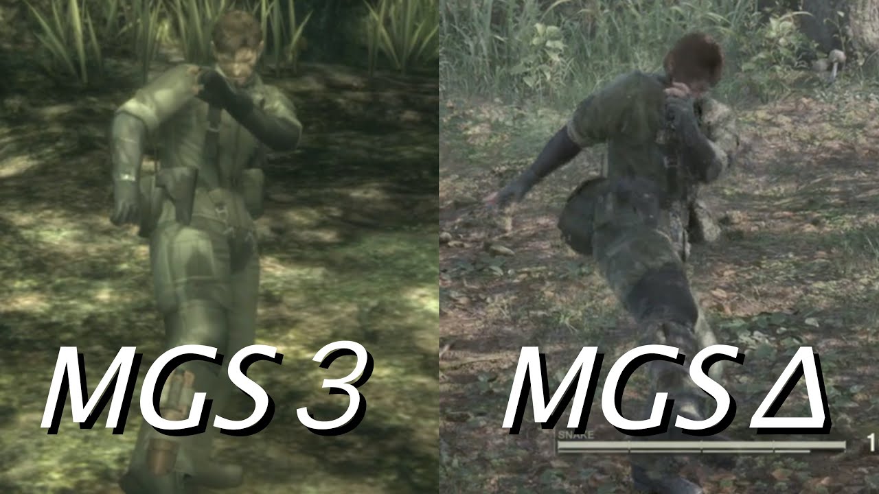 METAL GEAR SOLID 3 vs Δ Snake moveset comparison / メタルギアソリッド 3 vs Δ ...