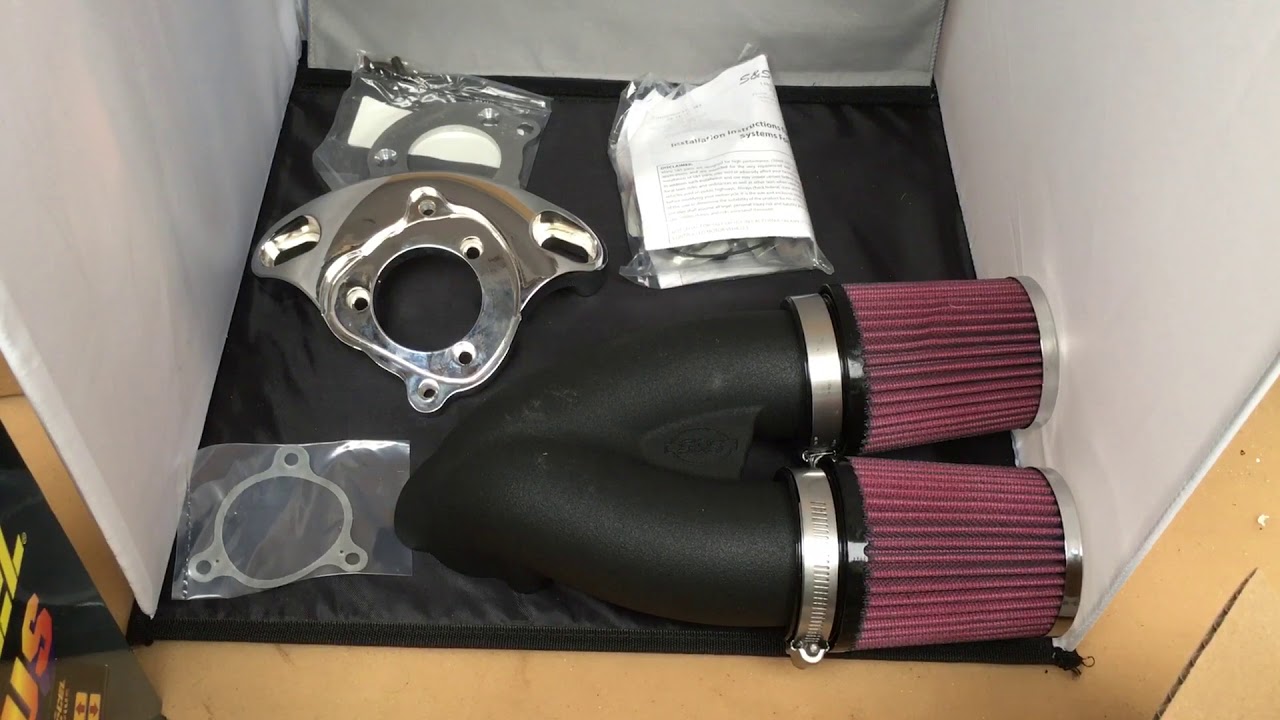 S&S Cycle single bore intake Harley Davidson black wrinkle for all ...