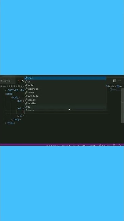 HTML TUTORIAL || An Unordered List Without Bullets || #shorts #html ...