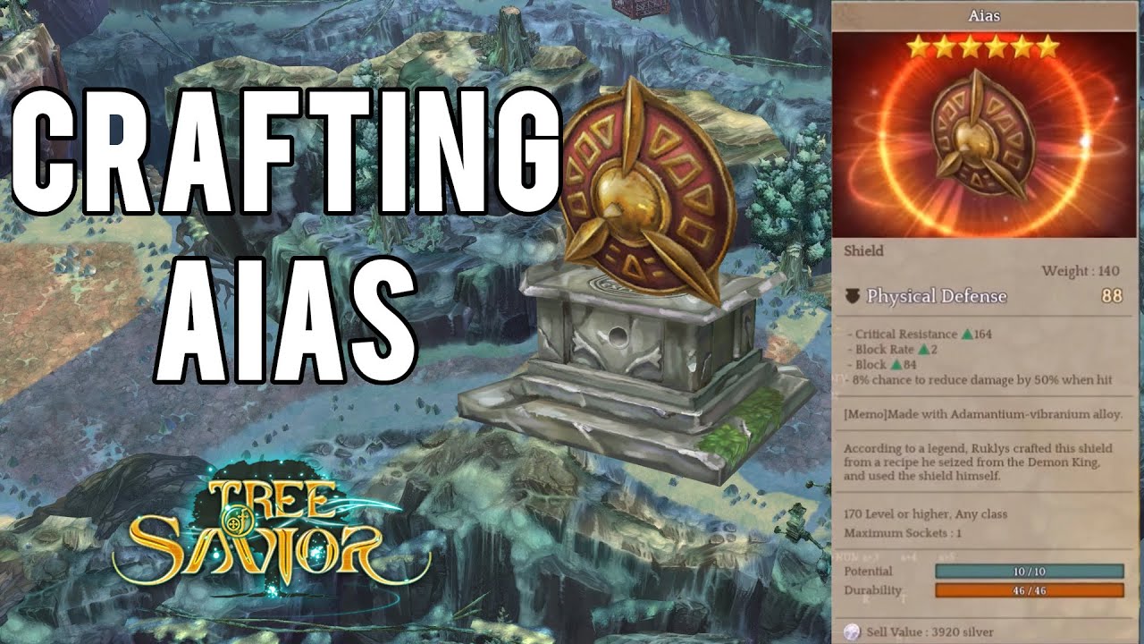 Tree of Savior | Crafting Aias (Rare Shield) - YouTube