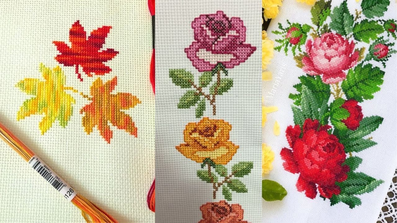 Super Hand Embroidery ( Cross Stitch Designs) - YouTube