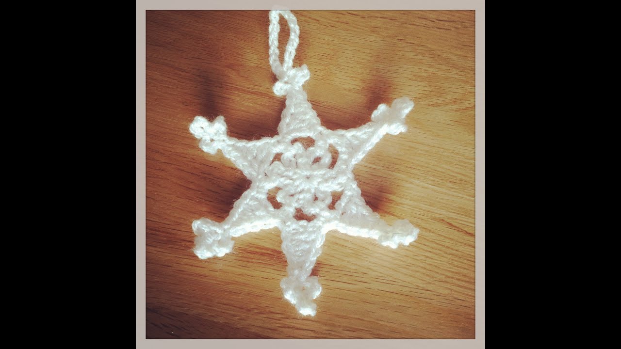 Crochet Tutorial: Christmas Snowflake Star Ornament - YouTube