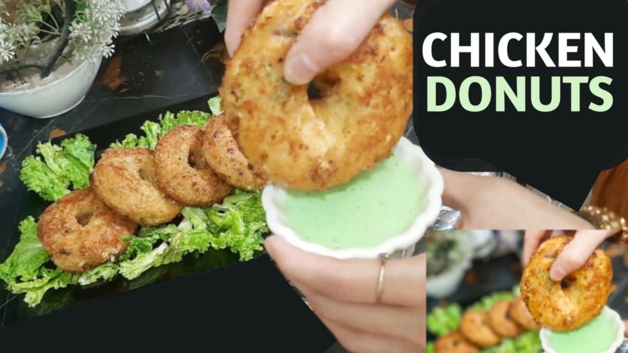 Crispy chicken donut recipe|Cheesy chicken donuts recipe |Iftar Special ...