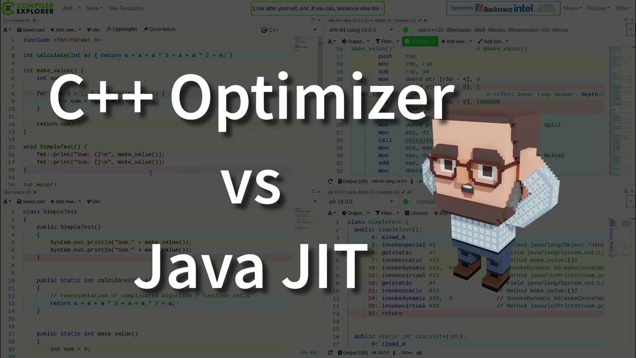 C++ Optimizer vs Java JIT - YouTube