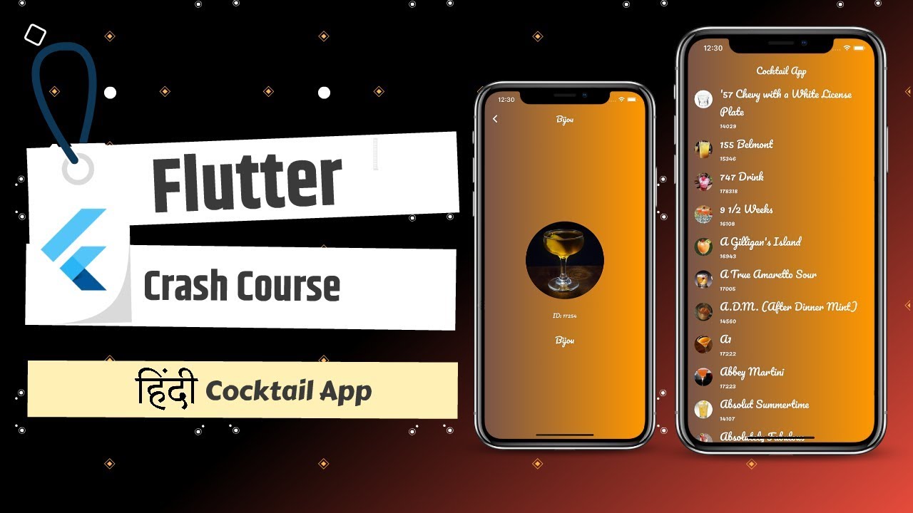 Flutter Crash Course हिंदी Cocktail App Youtube