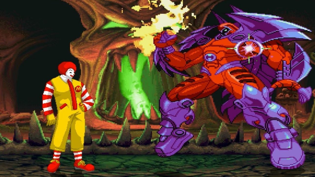 MUGEN Ronald McDonald vs Onslaught HD - YouTube