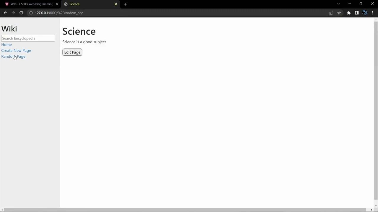 Project 1: Wiki Demonstration || CS50's Web Programming with Python and JavaScripts || #cs50 # ...