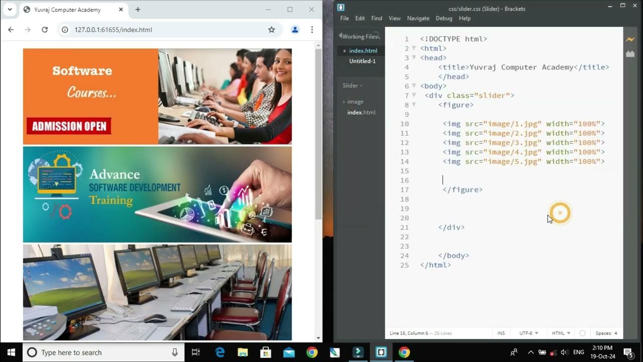 Create Slider Using Html Css By Yuvraj Sir Basiccomputertutorial Htmlcss Ypcomputerclasses