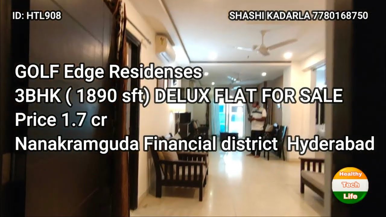 GOLF Edge Residenses 3BHK ( 1890 sft) DELUX FLAT FOR SALE Nanakramguda ...
