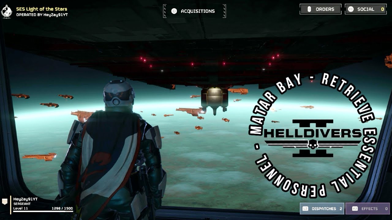 HELLDIVERS 2 - MATAR BAY - RETRIEVE ESSENTIAL PERSONNEL - YouTube