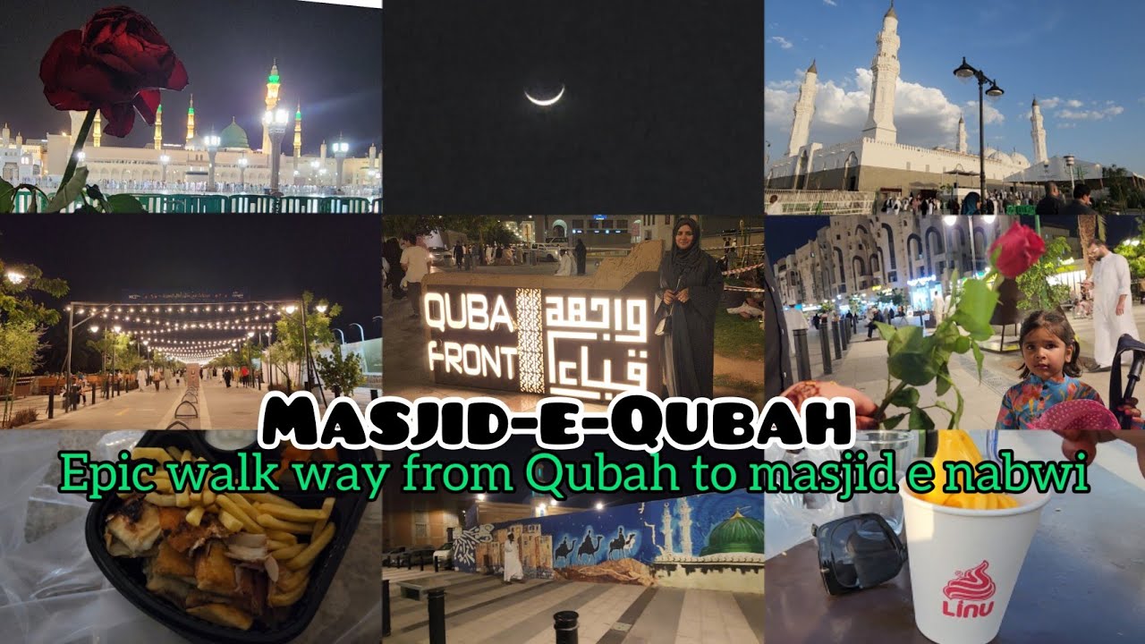 Epic walk way from Qubah to Haram, day well spent 💖 || Eid day 2 - YouTube
