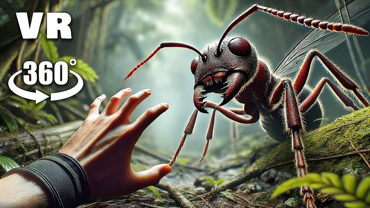 360° VR: GIANT INSECTS Are Chasing You! Can You Escape? - YouTube