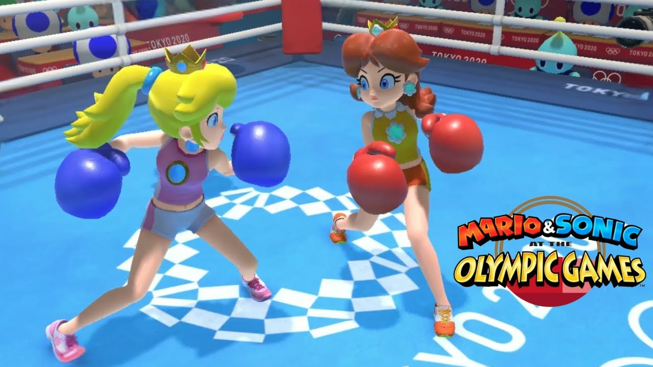 Peach VS Daisy Boxing Very Hard Gameplay Mario & Sonic At The Olympic ...