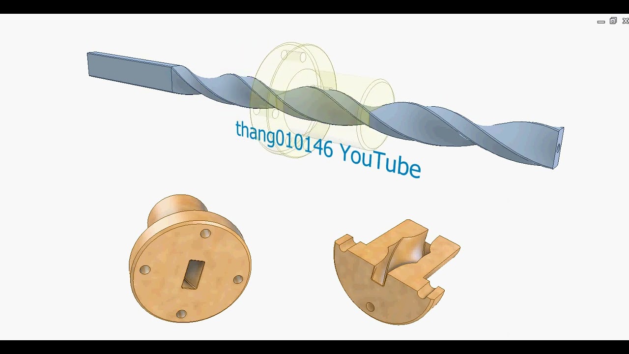 Rectangular screw-nut drive - YouTube
