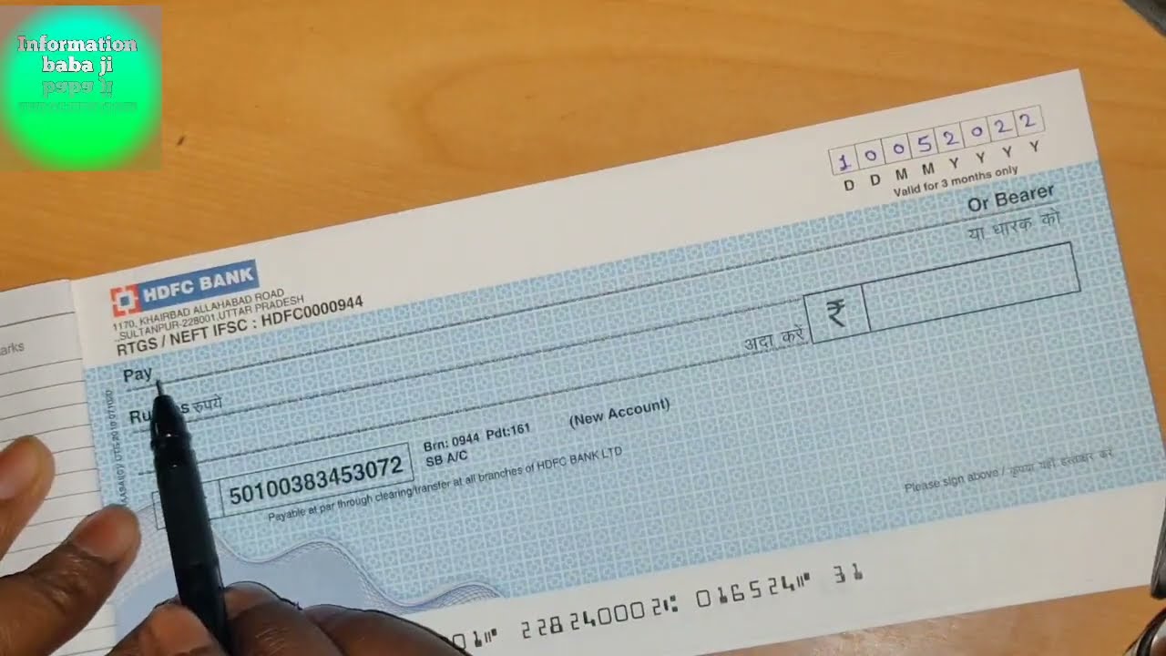 cheque kaise bhare!! how to fill cheque 2022 - YouTube