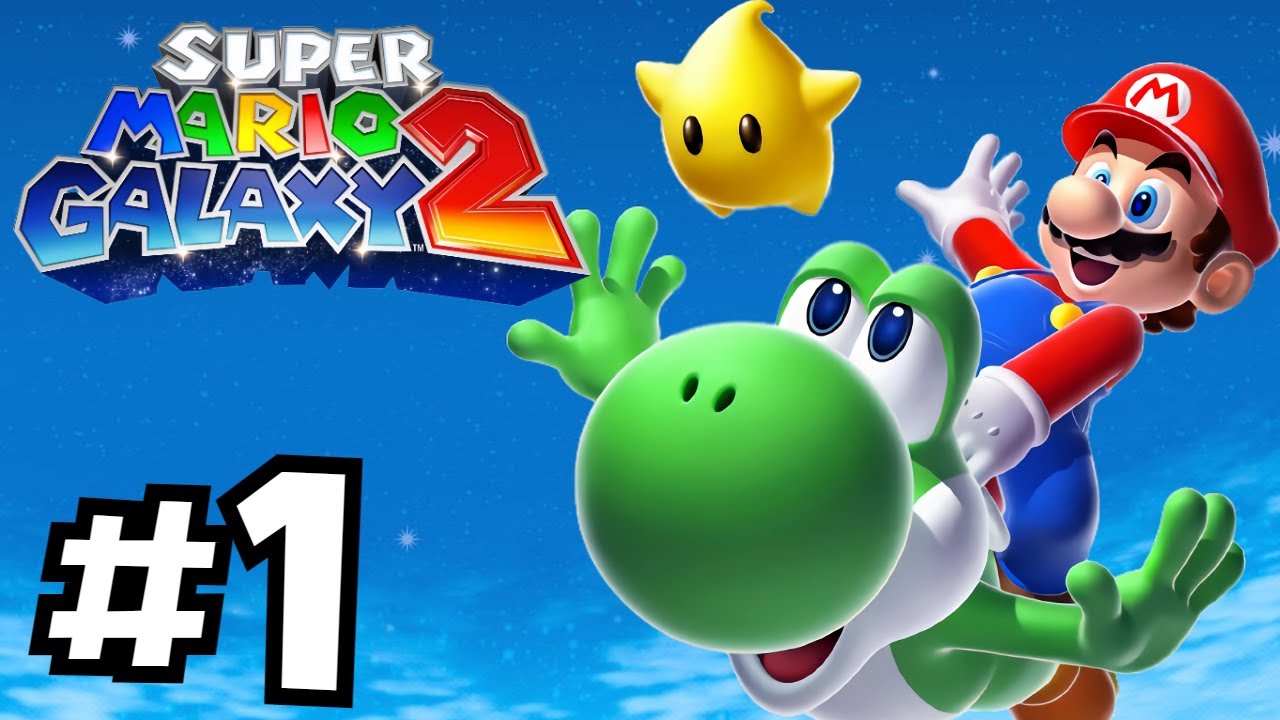 Super Mario Galaxy 2 - Gameplay 100% Walkthrough Part 1 - Sky Station ...