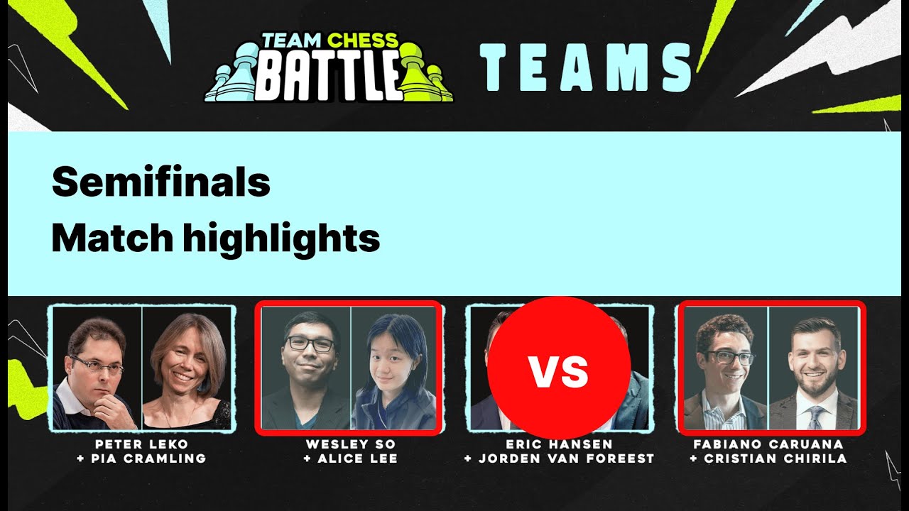 Semifinal 1 Team Chess Battle 2024 Caruana/Chirila - So/Lee - YouTube