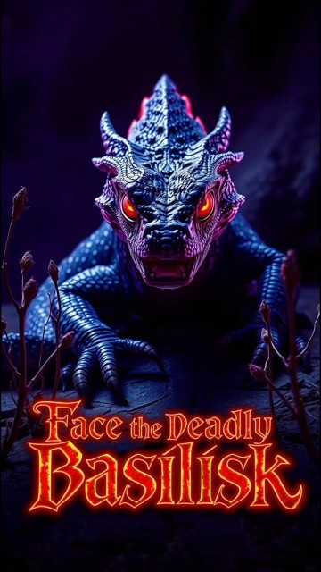 Dare to Face the Basilisk? Mythical Serpent King of Death.#basilisk # ...