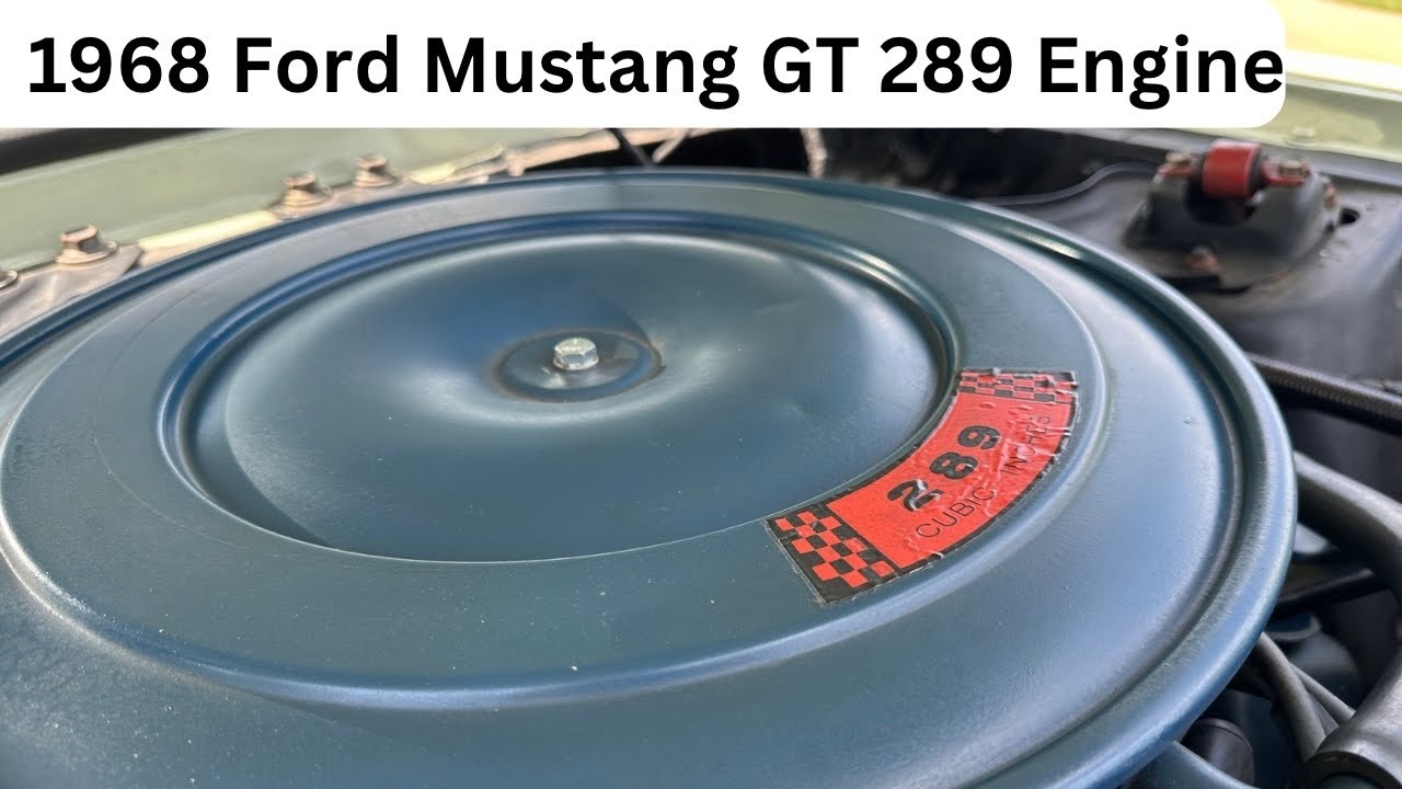 1968 Ford Mustang GT 289 Engine Bay - YouTube