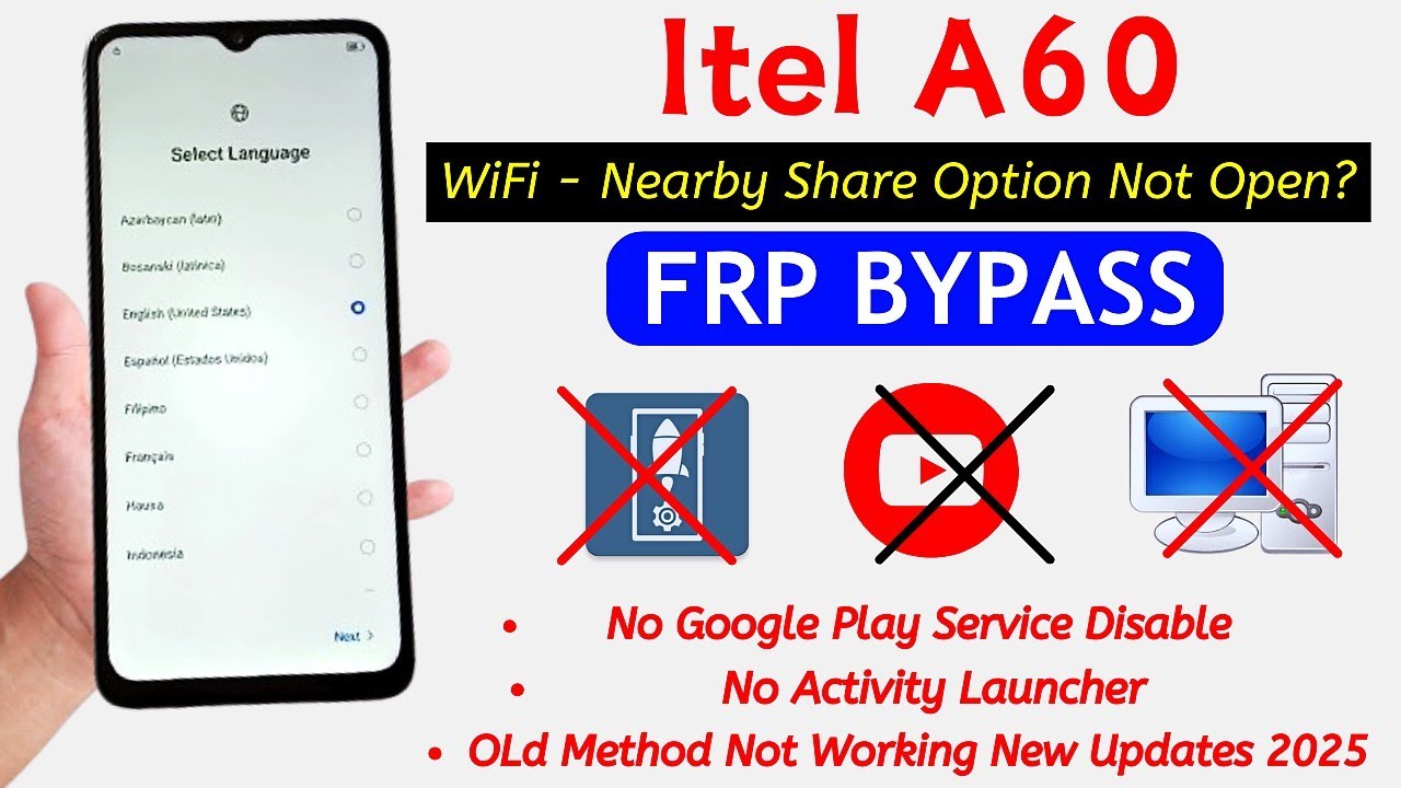 Itel A60 Frp Bypass Without Pc 2025 | All Itel Android 12 Frp Bypass ...