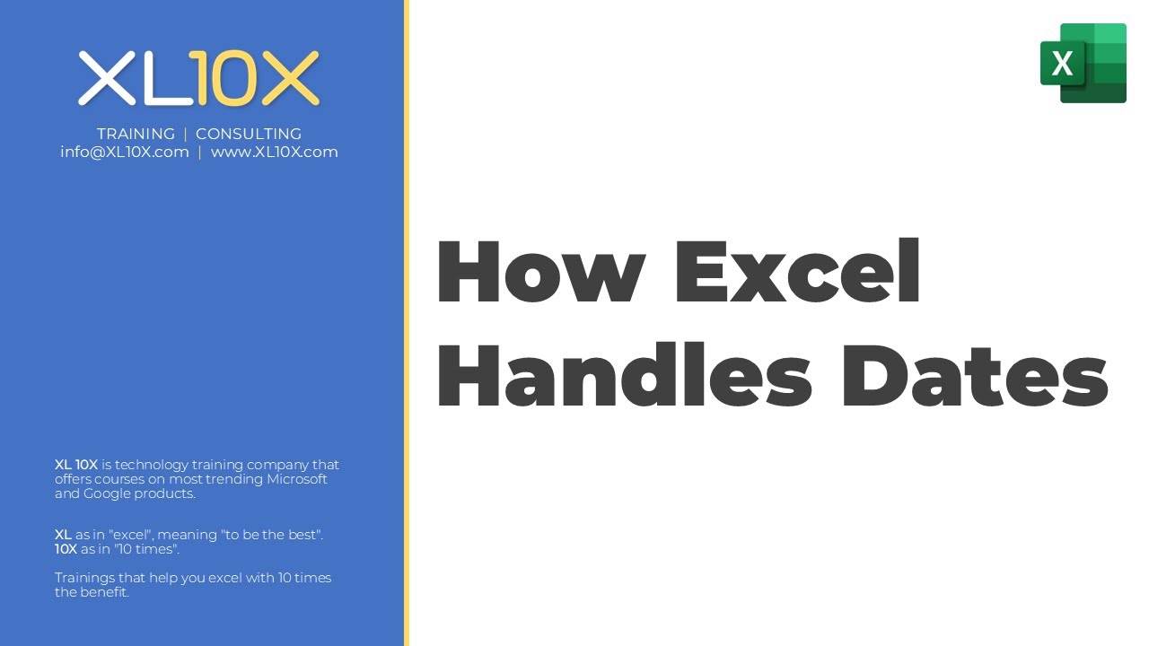 How Excel handles dates - YouTube