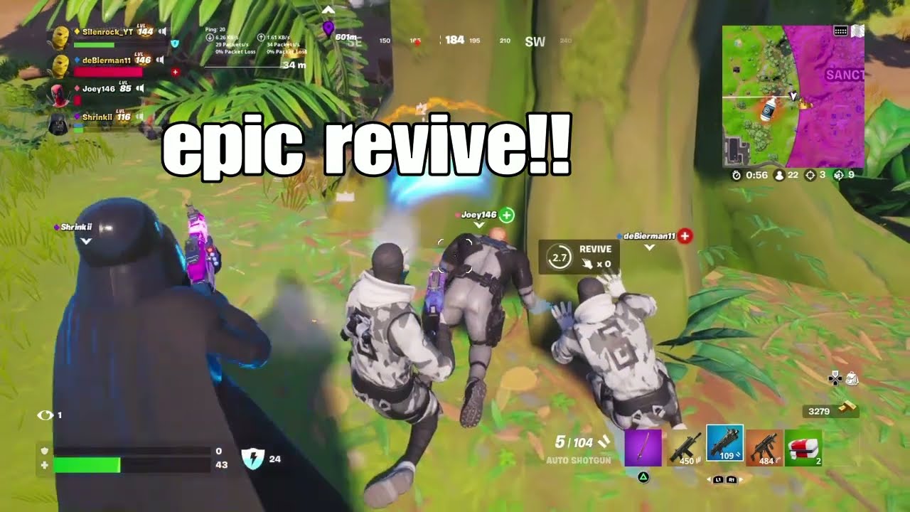 Fortnite squad win epic revive team 16 kills - YouTube